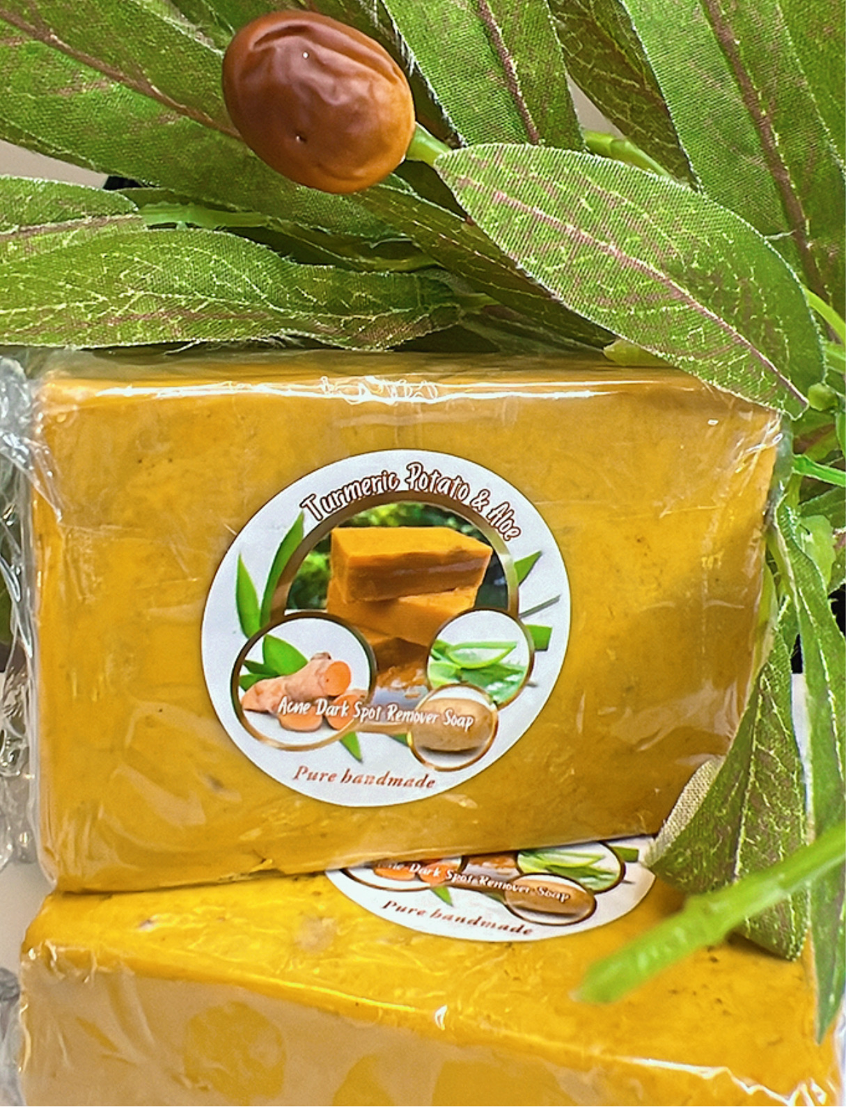 Load image into Gallery viewer, Large Organic Turmeric Bar Soap